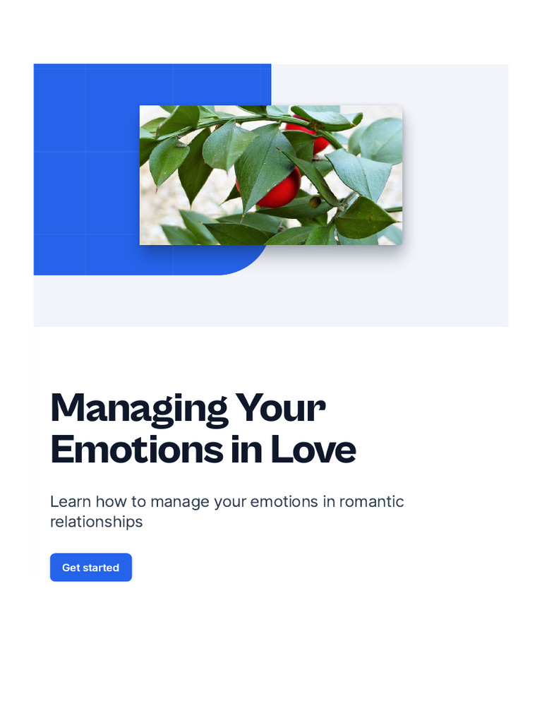 managing-your-emotions-in-love | PDF | Emotions | Conflict Resolution