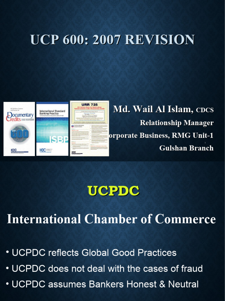 UCP 600 Overview and Key Articles | PDF | Banks | Credit