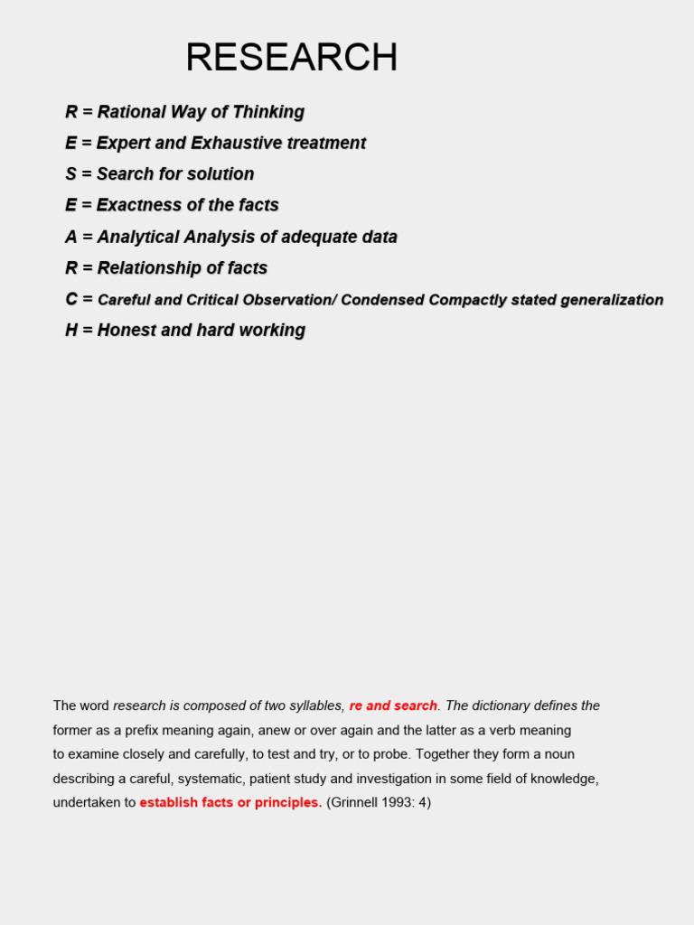 Research Methodology-Chapter One | PDF | Knowledge | Hypothesis