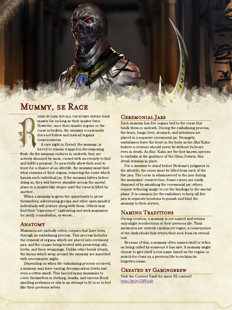 Mummy Race | PDF | Mummy