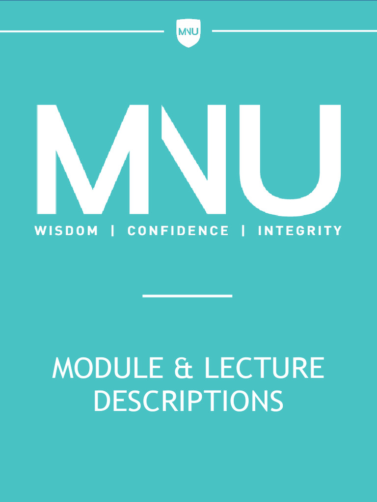 MNU Module Descriptions Lecture Updated Design | PDF | Dieting | Weight ...