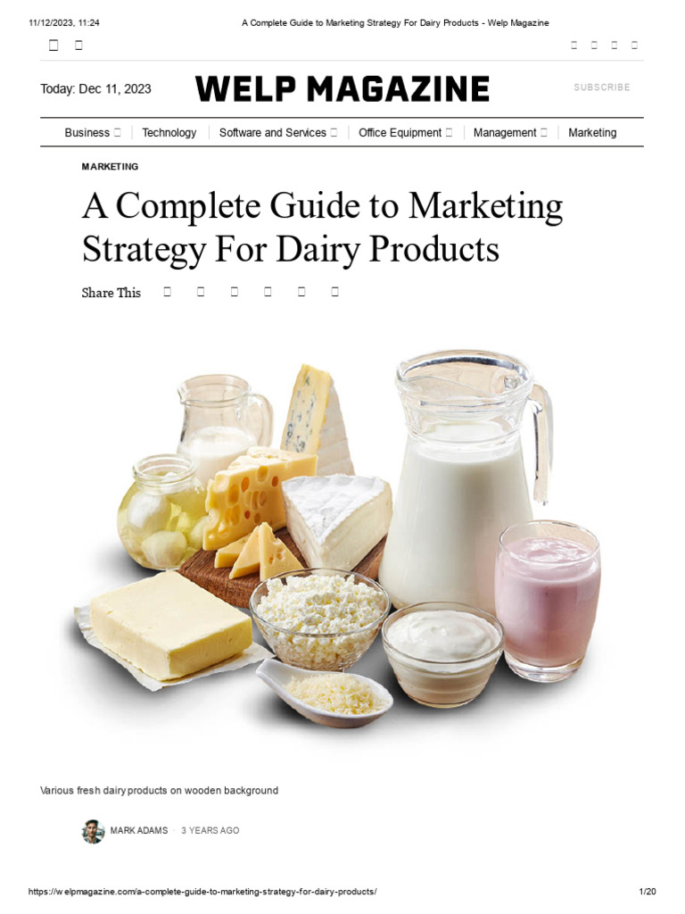 A Complete Guide To Dairy Marketing | PDF | Marketing | Target Audience