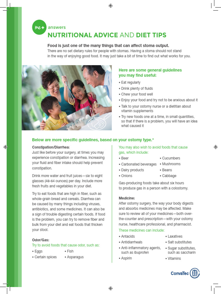 Stoma Nutrition Tips and Guidelines | PDF | Foods | Dietary Fiber