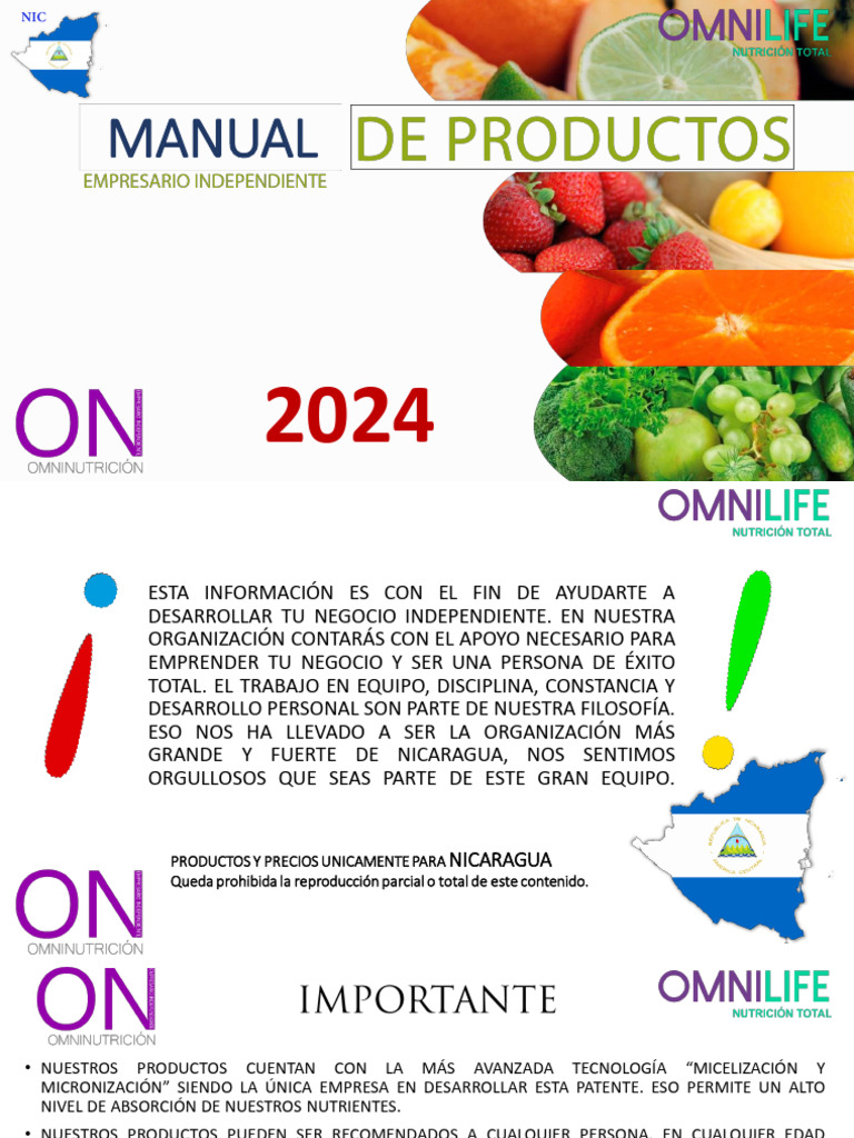 CATALOGO OMNIILIFE Nic 2024 | PDF | Alimentos | Antioxidante