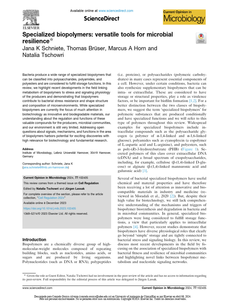 Biopolímeros microbiota. | PDF | Biofilm | Biopolymer