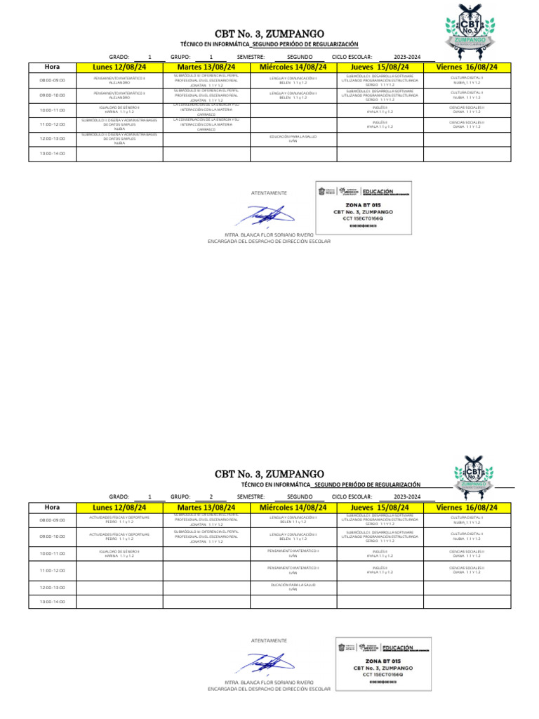 Calendario_segundo Periodo r | PDF | Informática