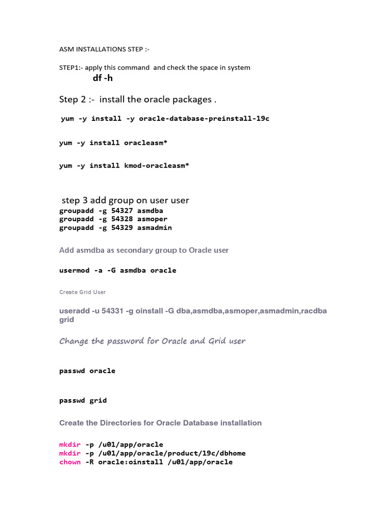 Automatic Storage Management (ASM) | PDF