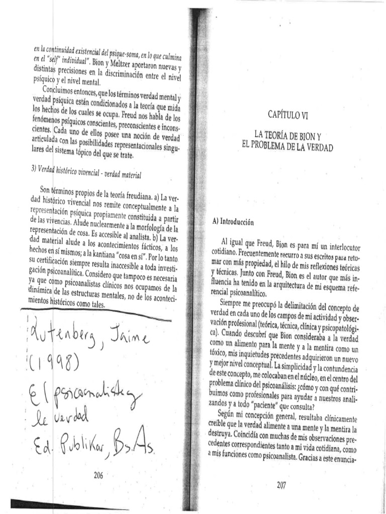 Lutenberg - Bion y Verdad | PDF