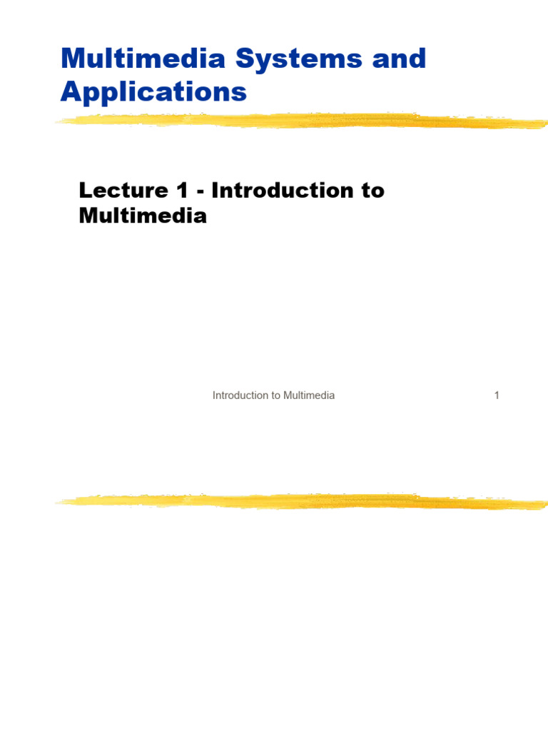Lecture 1 | PDF | Multimedia | Real Time Computing