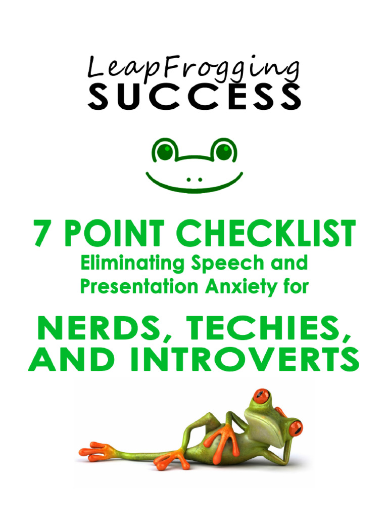 7 Point Checklist Eliminating Anxiety Nerds Techies Introverts | PDF ...