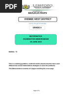Grade9 LO JuneExam Memo 2025 | PDF | Sexually Transmitted Infection | Human Sexuality