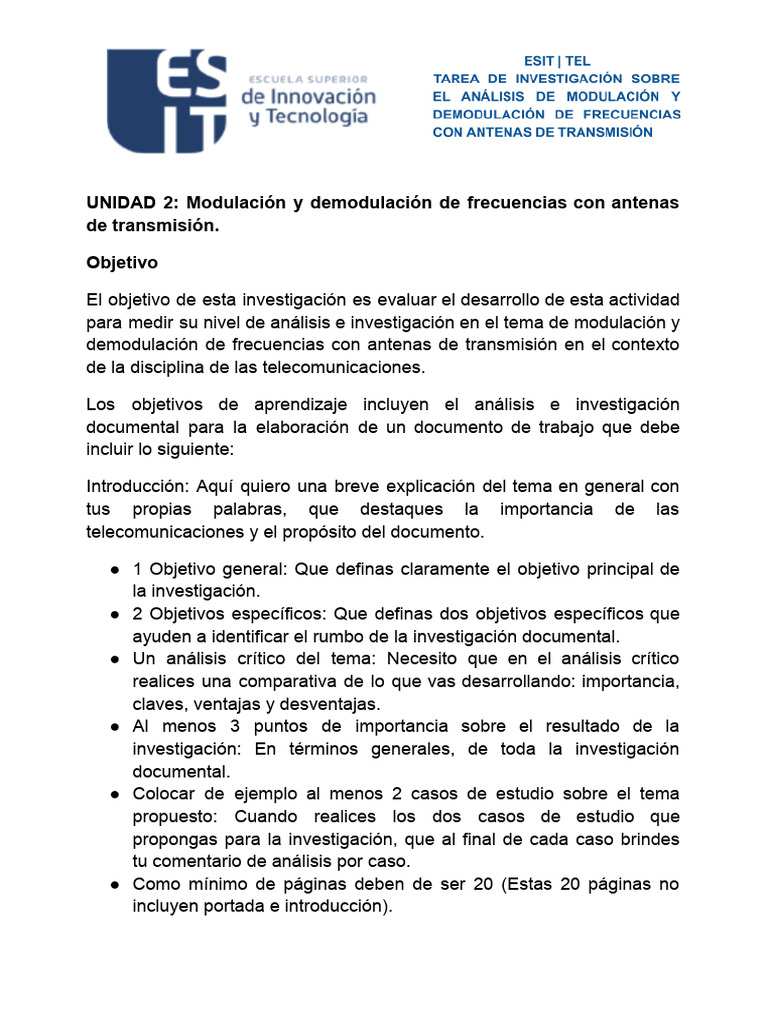 Tarea UD2 TEL | PDF | Modulación