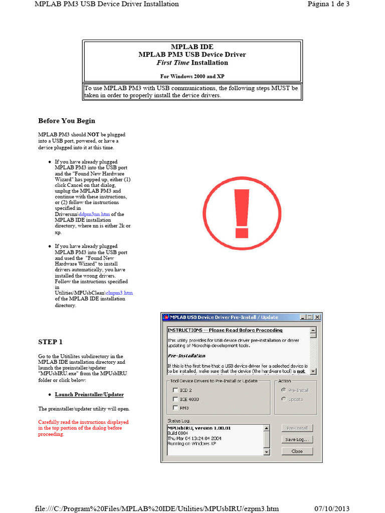 Mplab | PDF | Installation (Computer Programs) | Device Driver