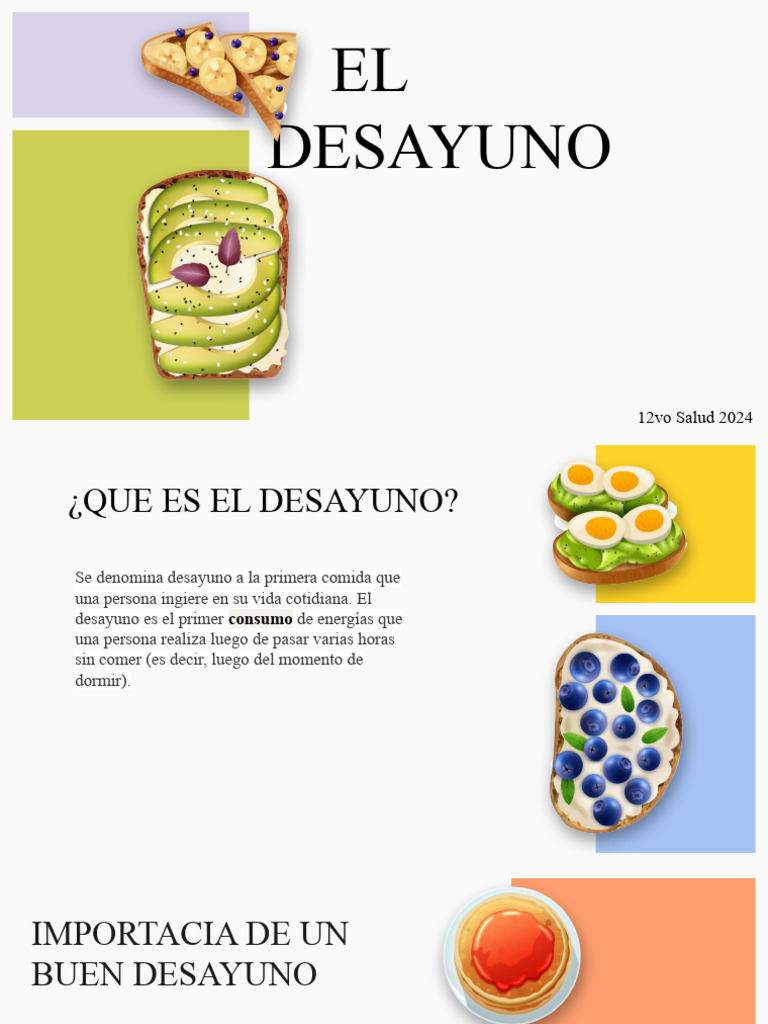Presentación Desayuno | PDF | Cocina | Alimentos
