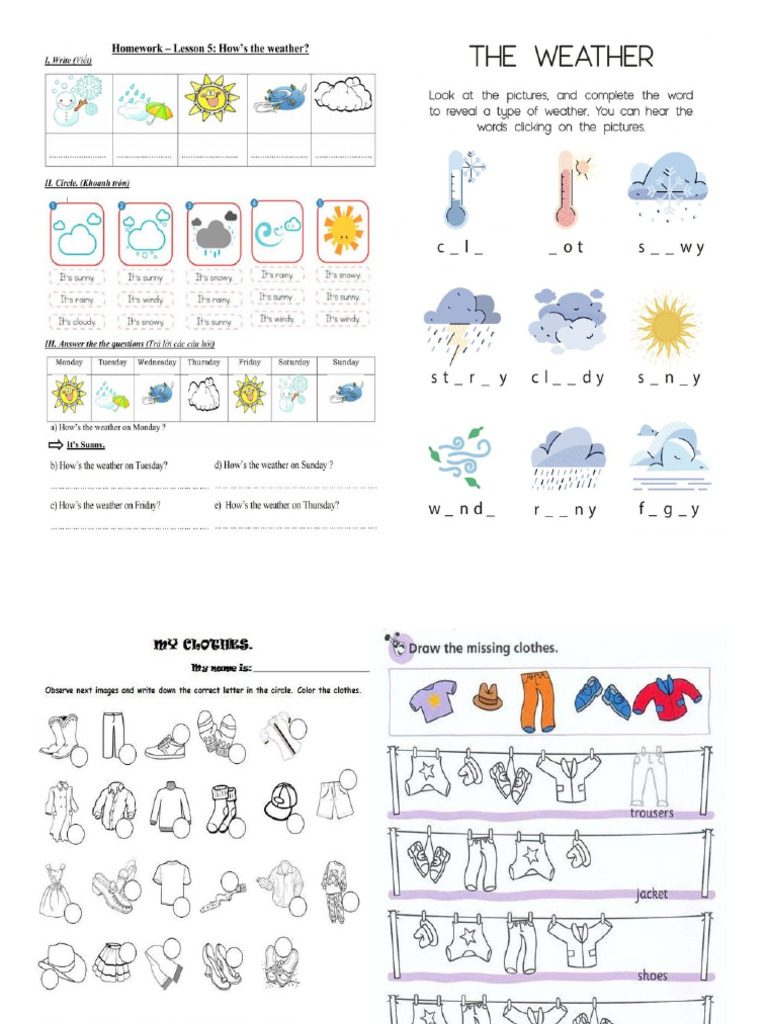 Hojas de Trabajo de Ingles Tercero | PDF