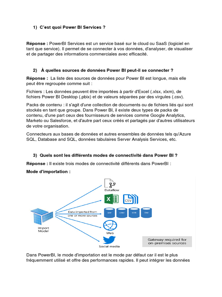 Questions Réponses PowerBI | PDF | Langage de programmation | SQL