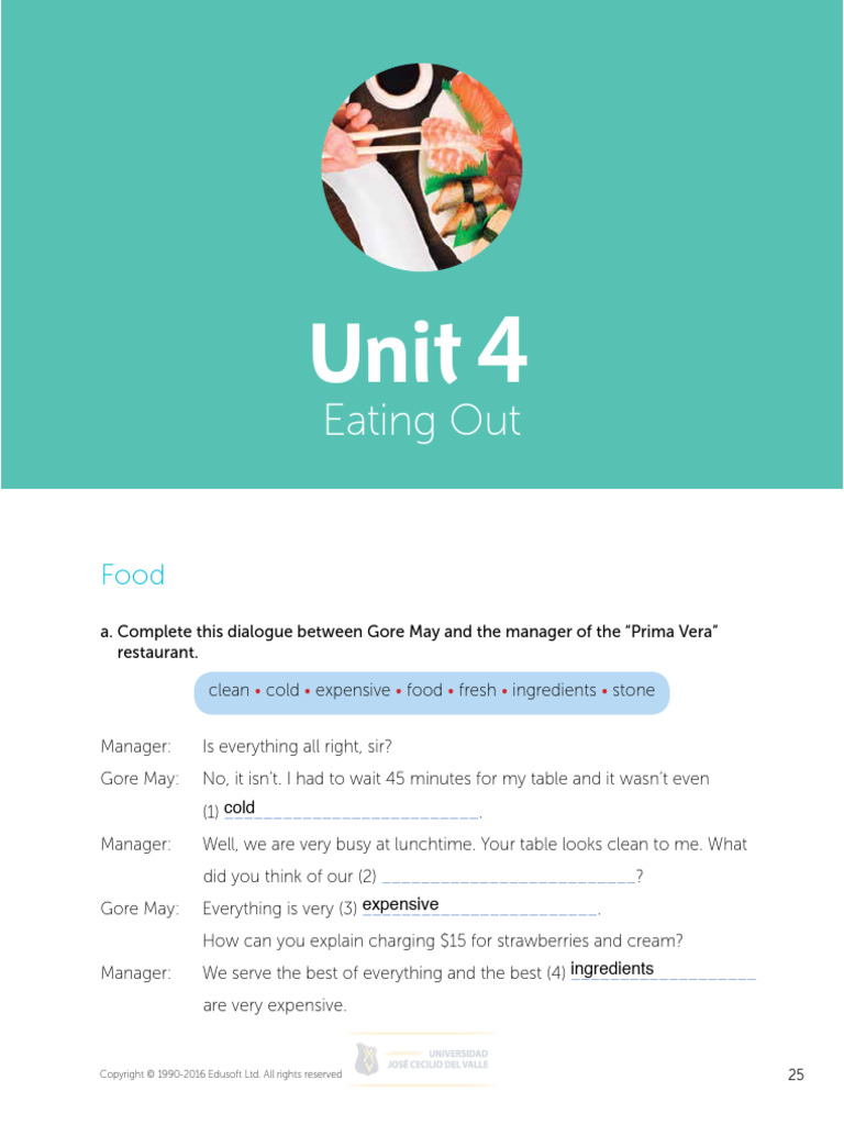 2020110148-AngelyValeria BonillaLagos-:Documento-04-Basic 3 Workbook Unit 4 | PDF | Meal ...