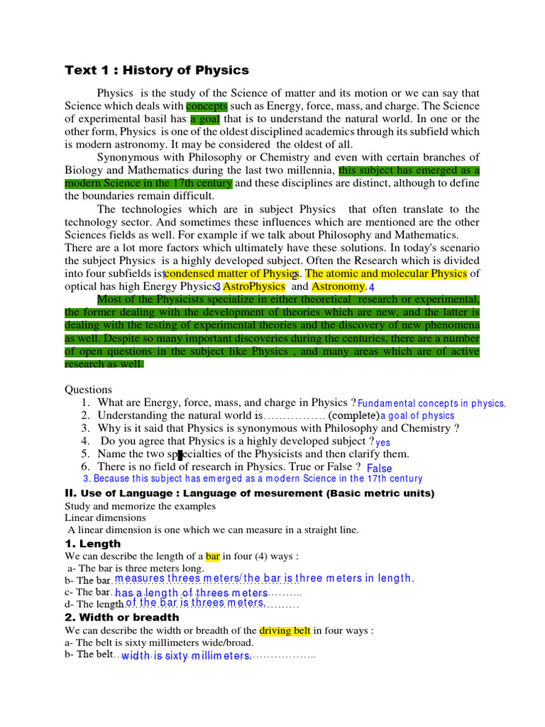 COURS_physicis | PDF | Physics | Physical Sciences