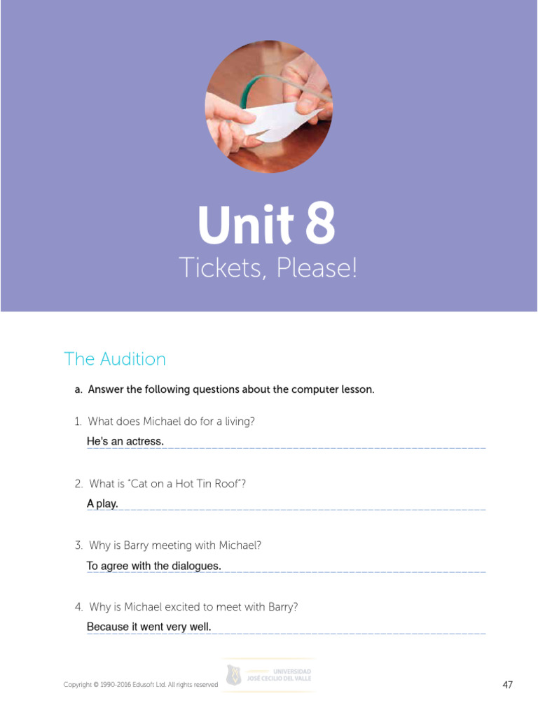 AngelyBonilla-2020110148-Basic 3 Workbook Unit 8 | PDF