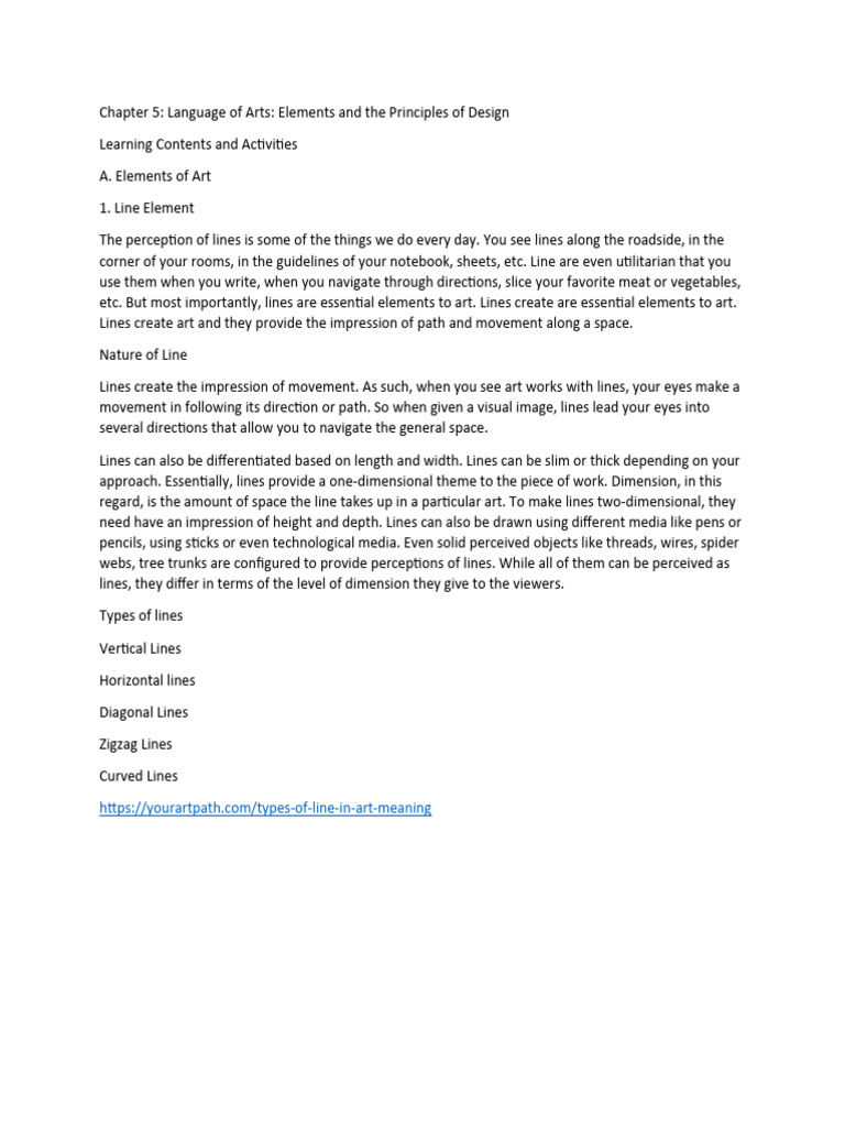 Chapter 5 Language of Art | PDF | Color | Shape