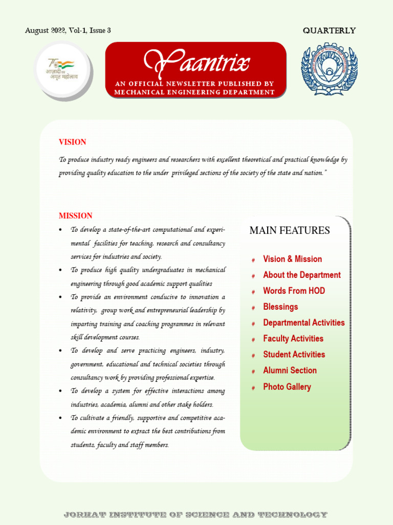 ME - Newsletter Aug 2022, Vol - 1 Issue 3 - 1712778170 | PDF | Science ...