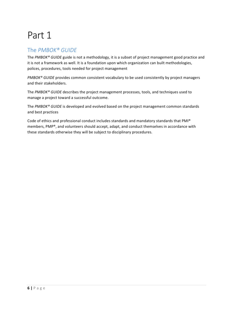 PMBOK Summary | PDF | Project Management | Governance