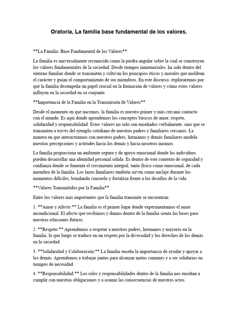 Oratoria Cristhian | PDF | Familia | Sociedad