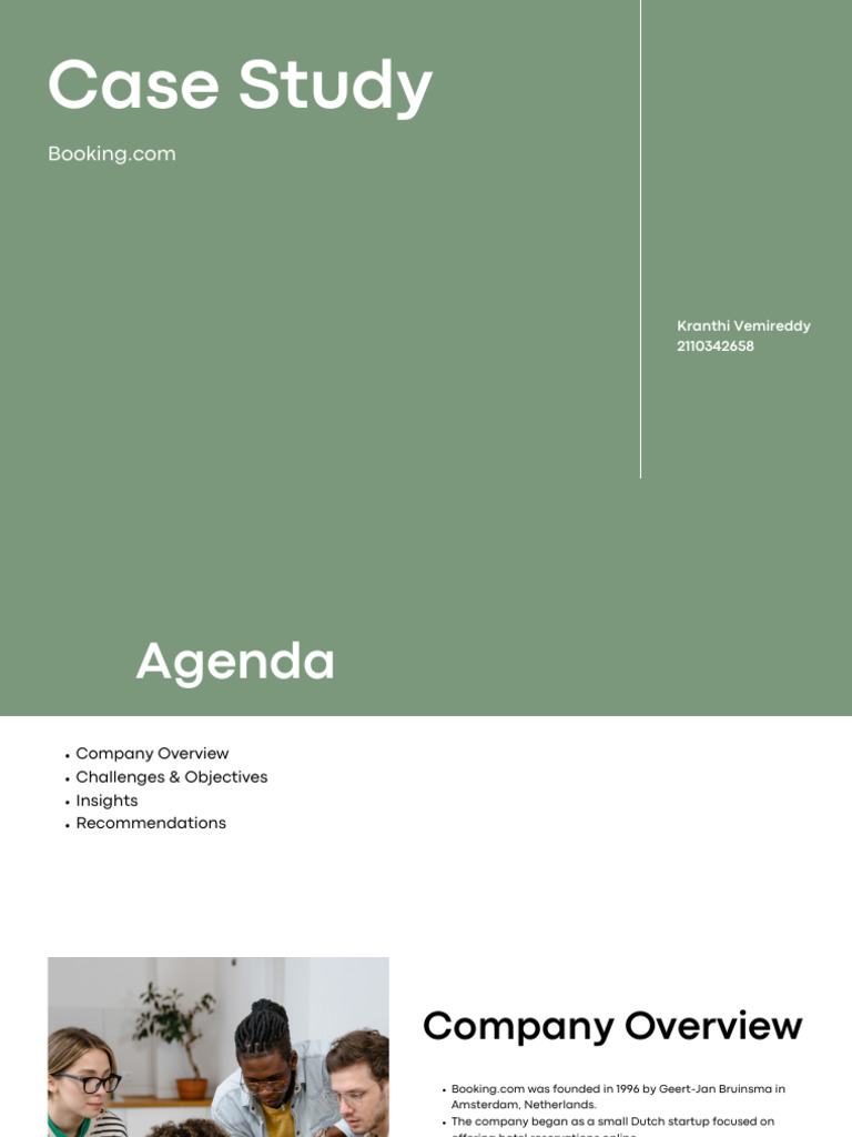 Olive Green White Simple and Minimal Business Case Study and Report ...