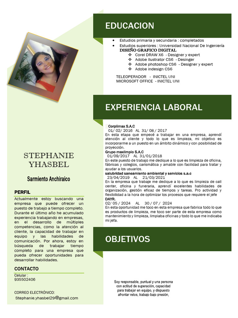 cv alfa stephanaie | PDF | Informática