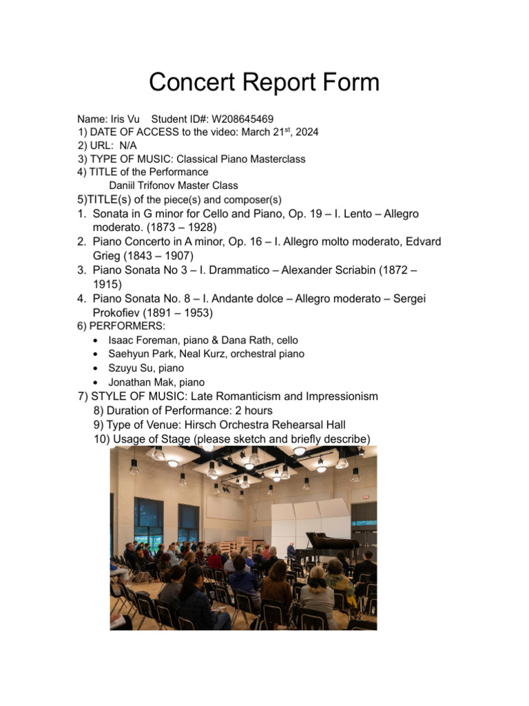 Iris - Concert Report 2024 | PDF | Musical Compositions | Compositions ...