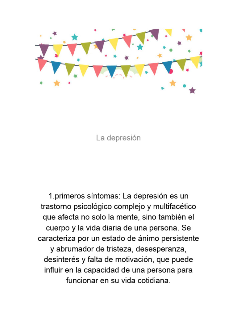Síntomas y causas de la depresión | PDF