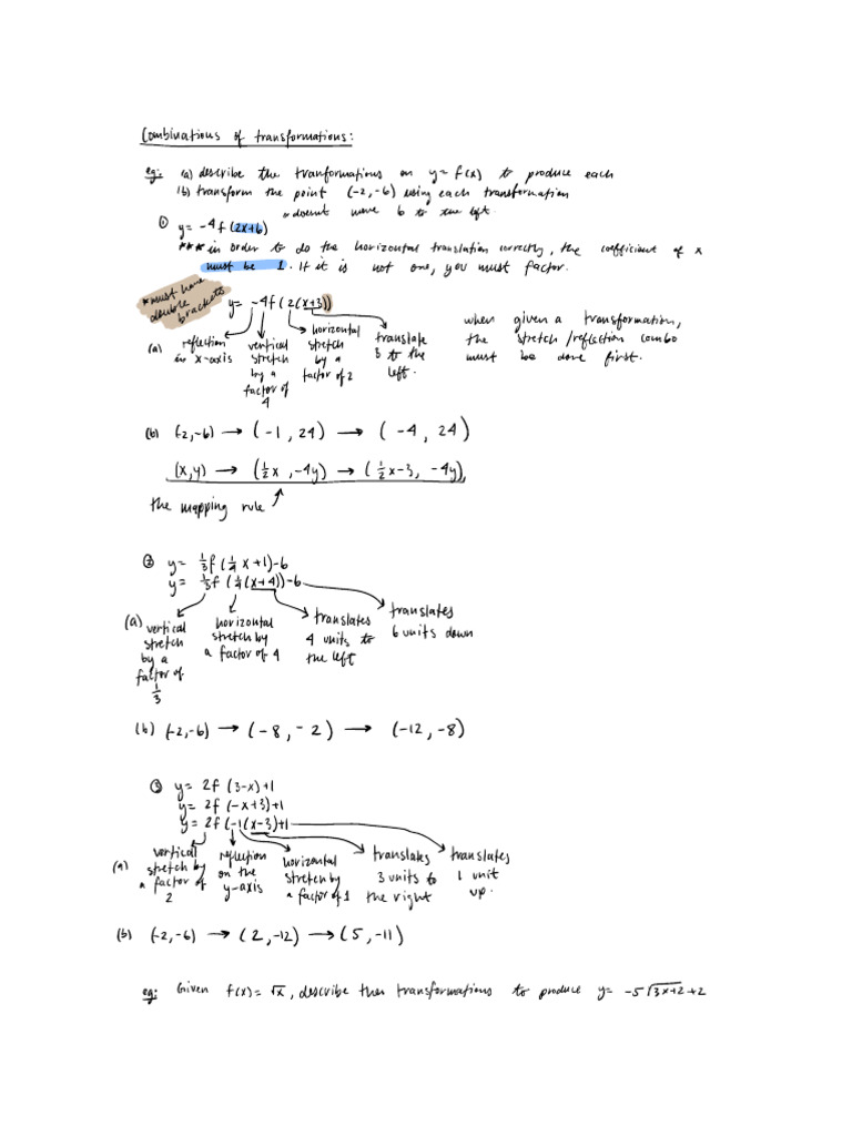 Combination of Transformations | PDF