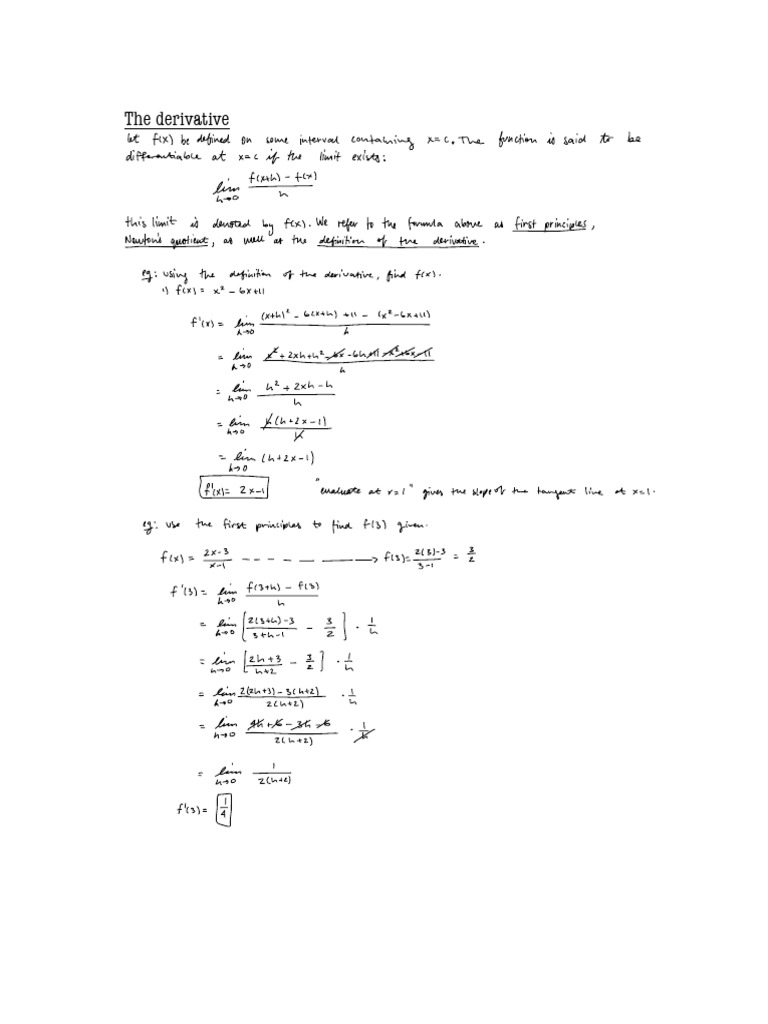 Derivatives | PDF | Mathematical Physics | Differential Calculus
