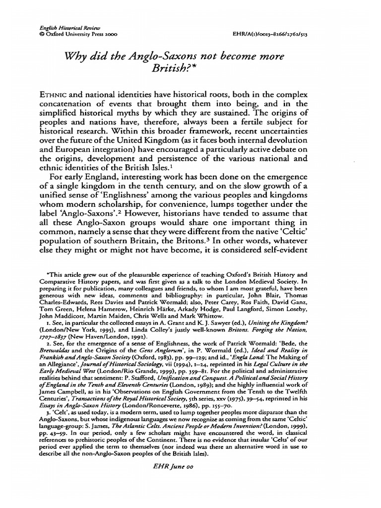 Ward-Perkins, Bryan (2000) - Why Did The Anglo-Saxons Not Become More ...