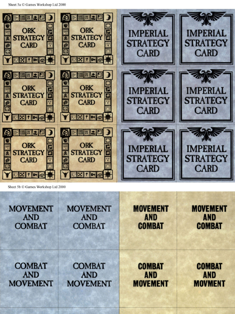 Warhammer 40k Various Wh40k Games Battle For Armageddon Sheet 4 | PDF