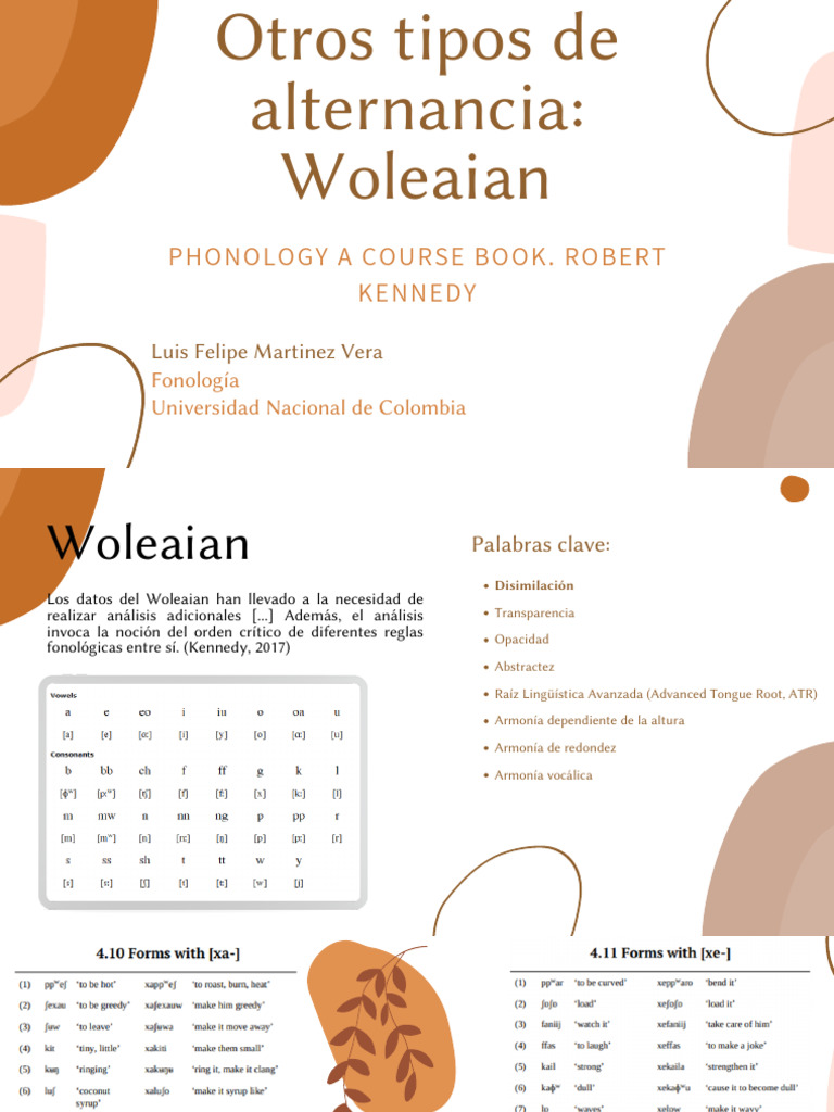 Woleaian (Fonologia) | PDF | Voz humana | Fonética