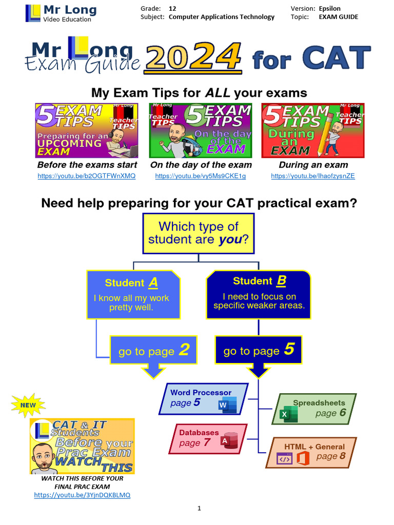 MR Longs Exam Guide 2024 - CAT | PDF | Databases | Computer Network
