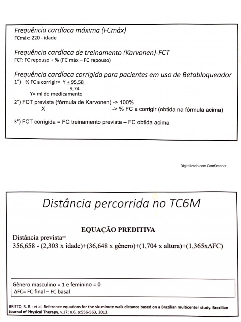 Equações (TC6, FCtreino) | PDF