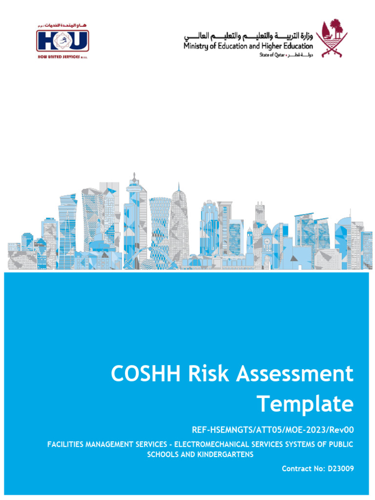 Appendix 05 - COSHH Risk Assessment Template | PDF | Risk | Hazards