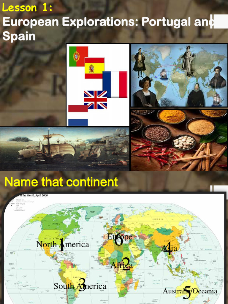 Lesson 1 Part 1 European Explorations Portugal and Spain | PDF | Age Of ...