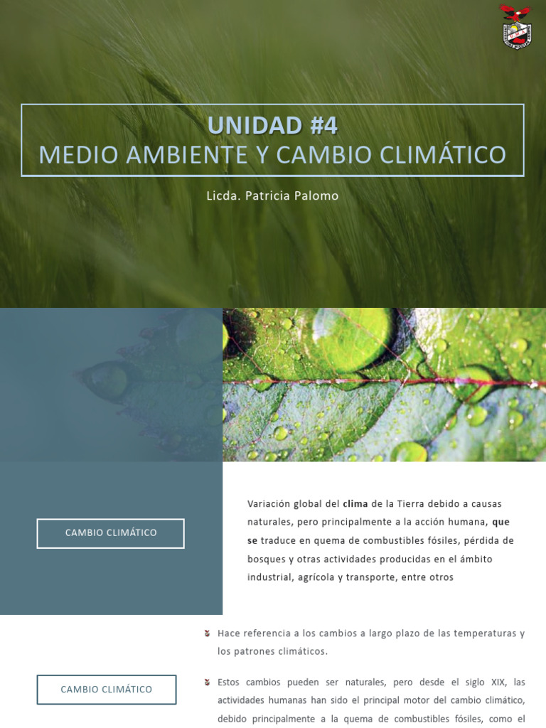 Cambio Climático y Medio Ambiente | PDF | Entorno natural | Clima