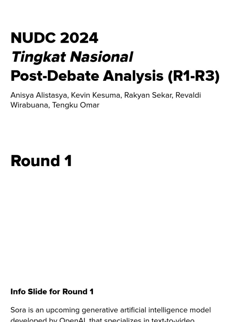 NUDC 2024 Post-Debate Analysis (Day 1) | PDF | Feminism | Gender Studies