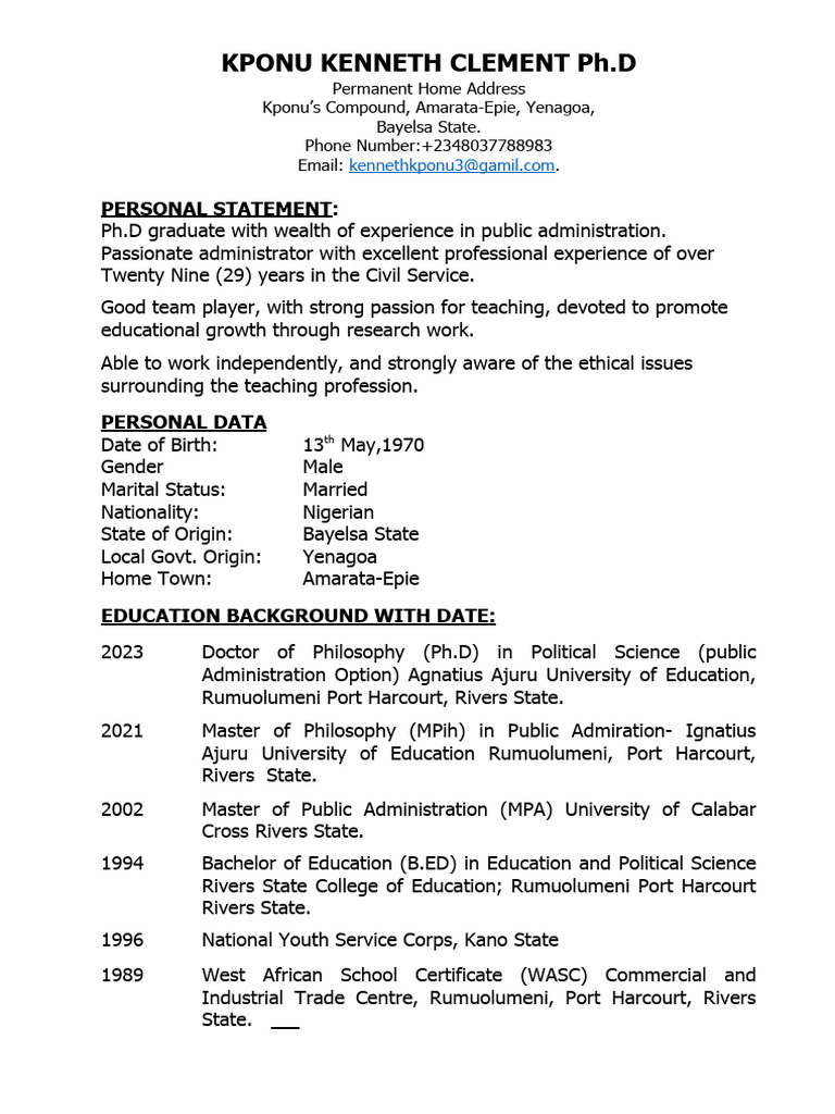 KPONU KENNETH CLEMENT PH | PDF