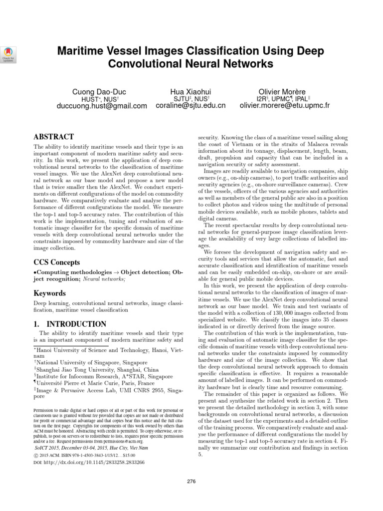 Maritime Vessel Images Classification Using Deep | PDF | Artificial ...
