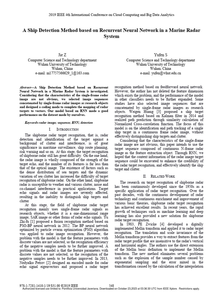 Ashipdetectionmethodbase Pdf Radar Artificial Intelligence 