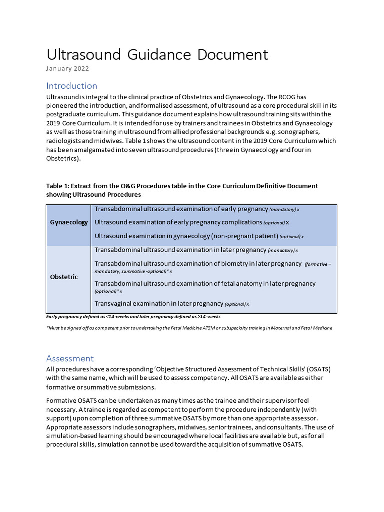 Ultrasound Scan Guidence VFinal January 2022 | PDF | Pregnancy ...