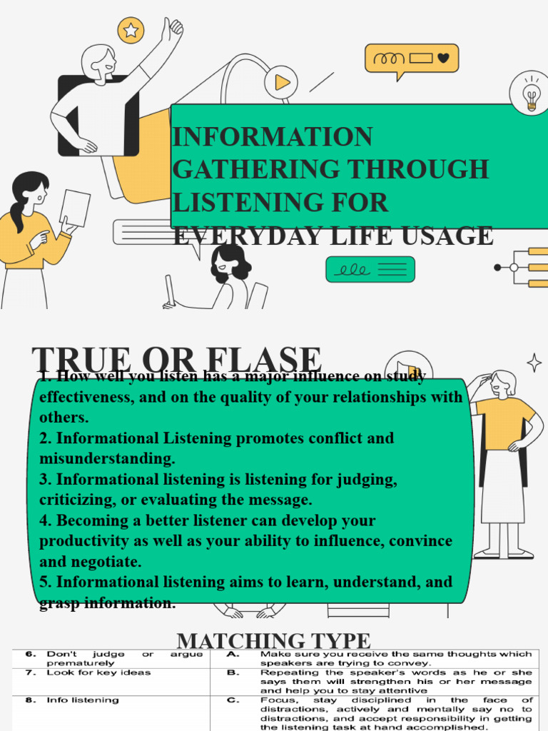 Module 1 Informational Listening | PDF | Vocabulary | Information