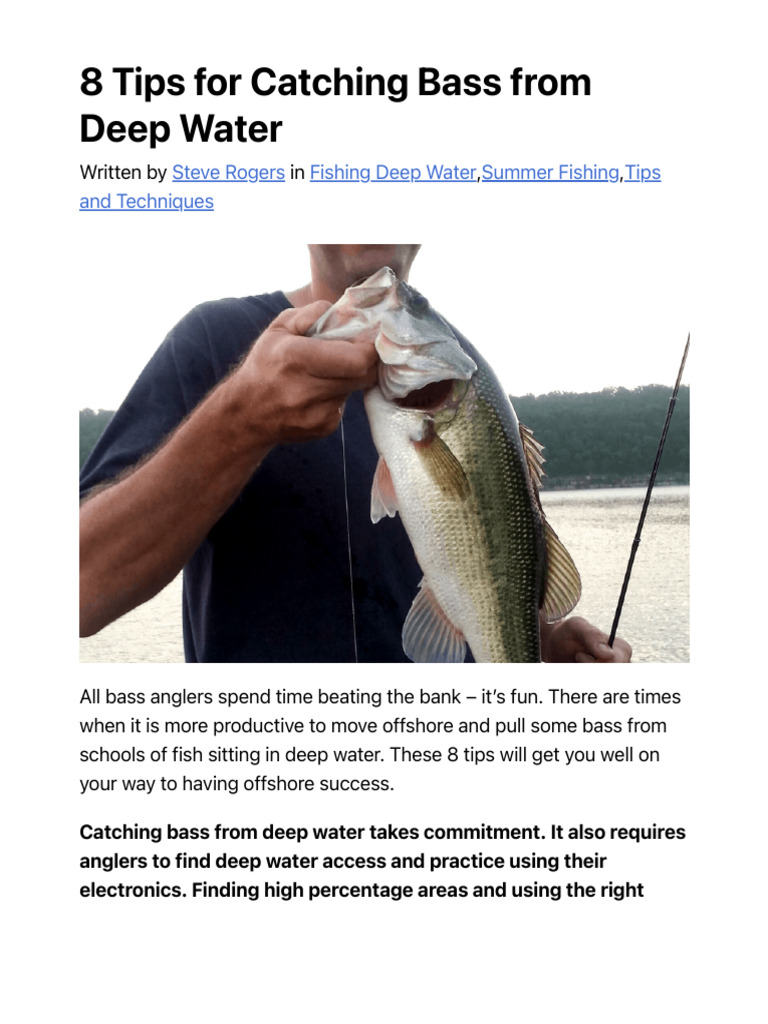 8 Tips For Catching Bass From Deep Water - The Bass Fishing Life | PDF ...
