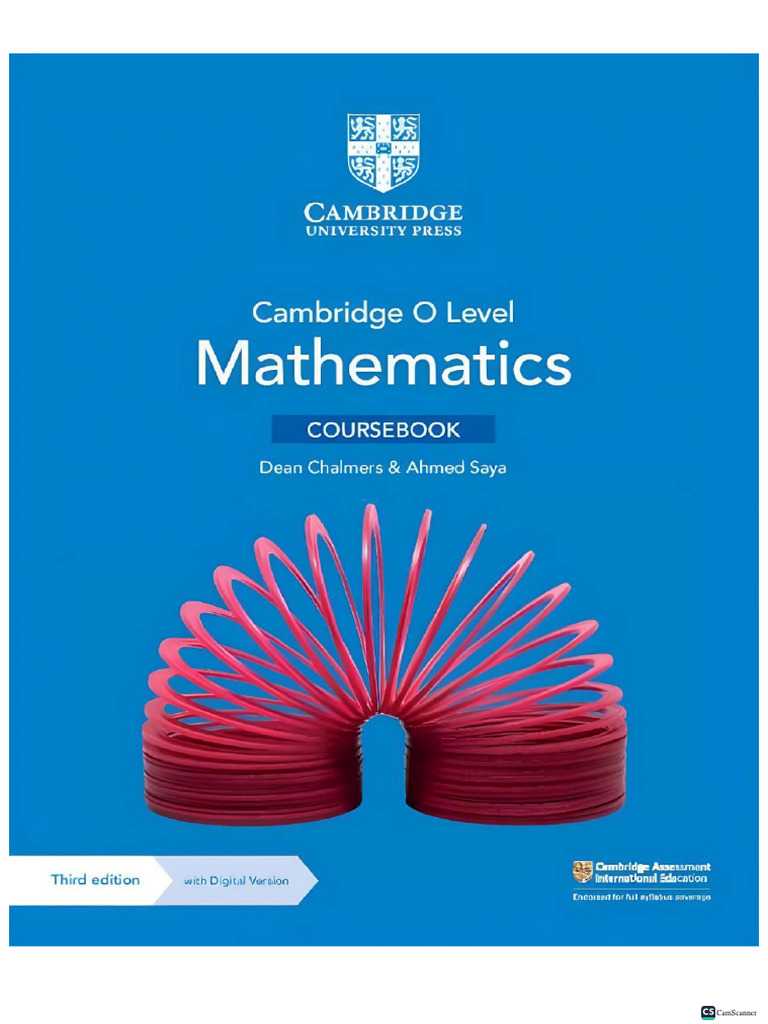 O Level Mathematics Coursebook Ahmed Saya | PDF