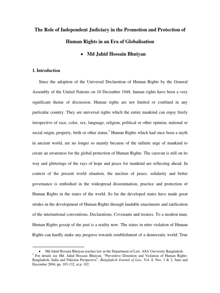 Independent Judiciary & Human Rights | PDF | Human Rights | Judiciaries